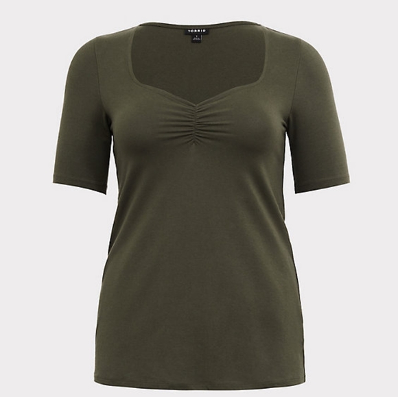 torrid | Tops | Torrid Olive Cinch Front Top | Poshmark